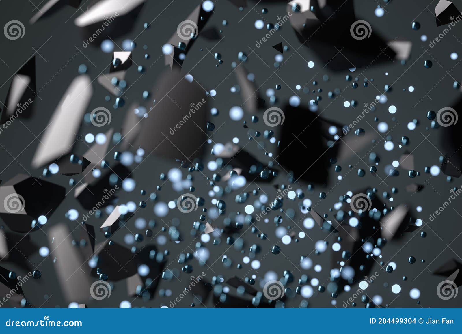 Cracked Metal Rocks Exploding, 3d Rendering Stock Illustration ...