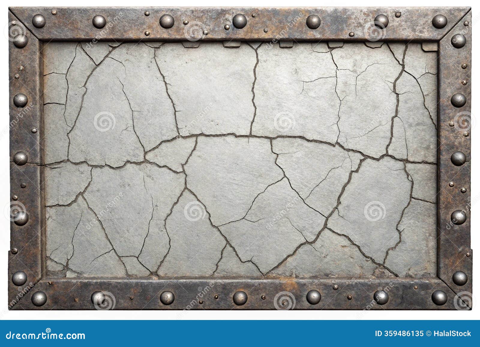 Cracked Metal Texture or Frame or Template for Your Design Stock ...