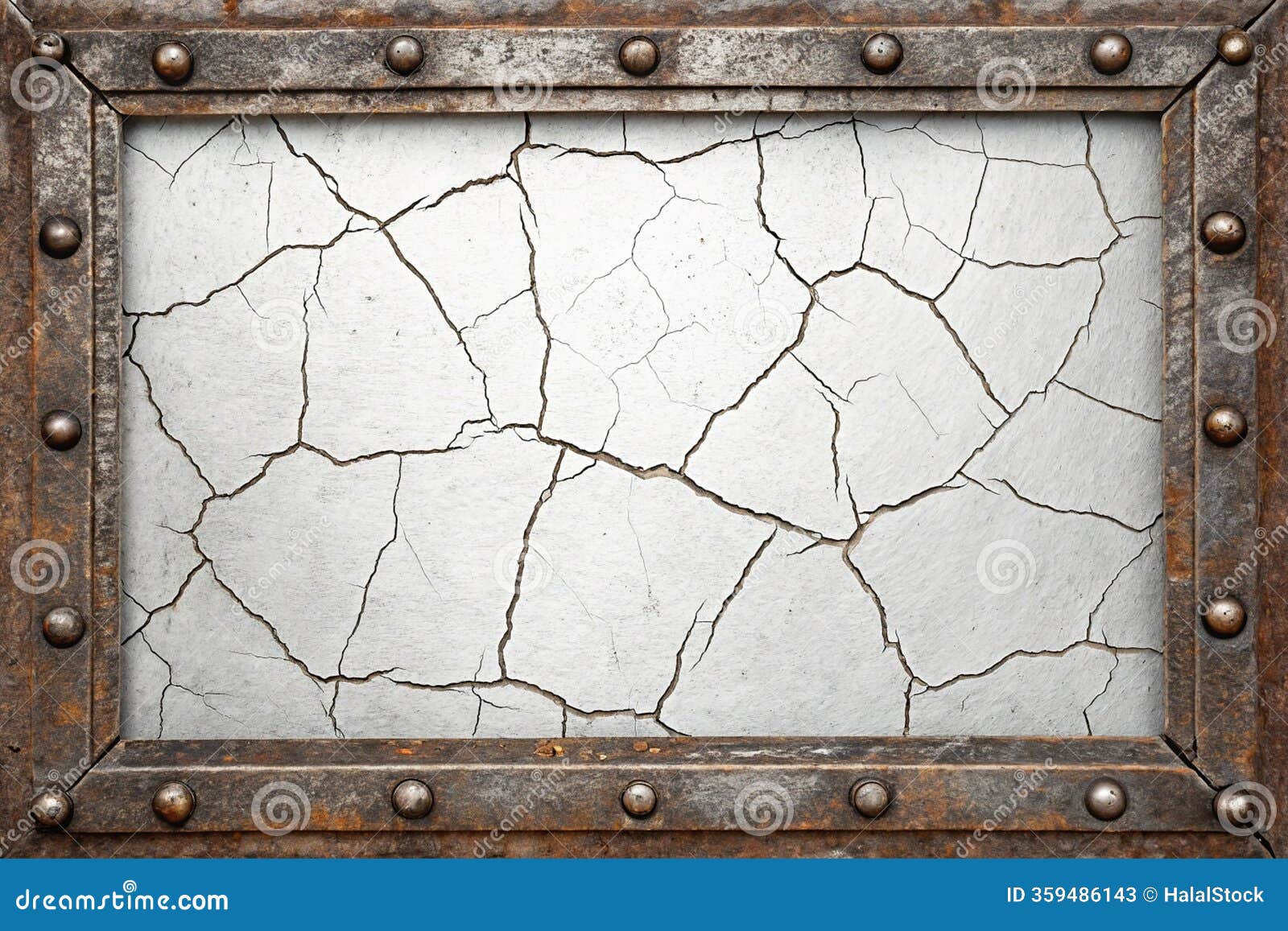 Cracked Metal Texture or Frame or Template for Your Design Stock ...