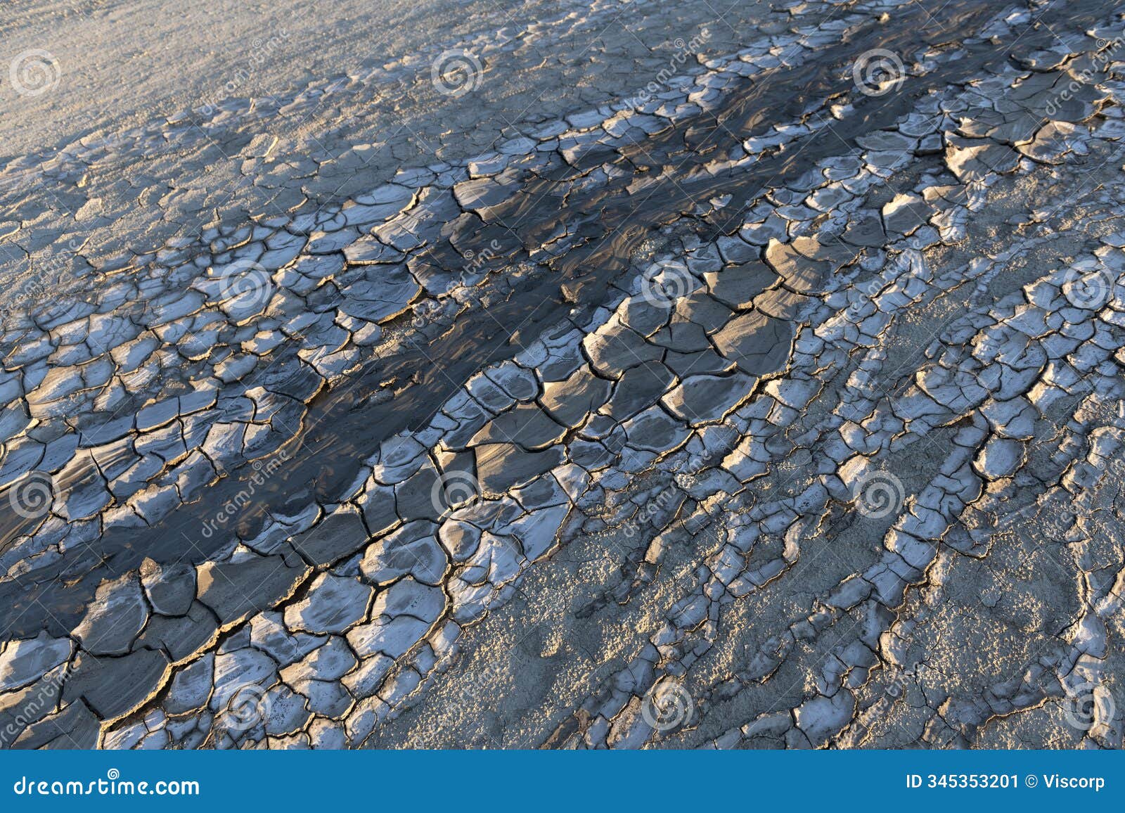 Cracked Mud Pathway with Dried Texture Stock Image - Image of desert ...