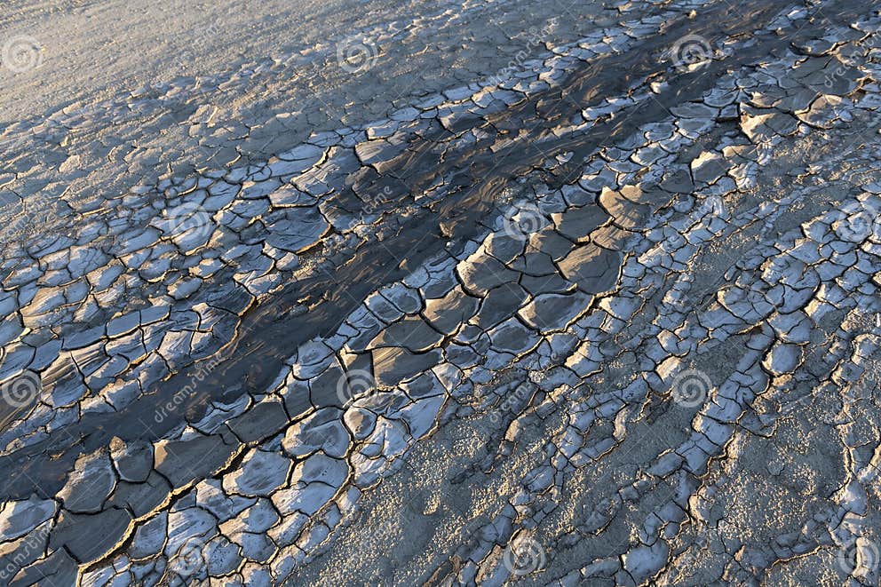 Cracked Mud Pathway with Dried Texture Stock Image - Image of desert ...