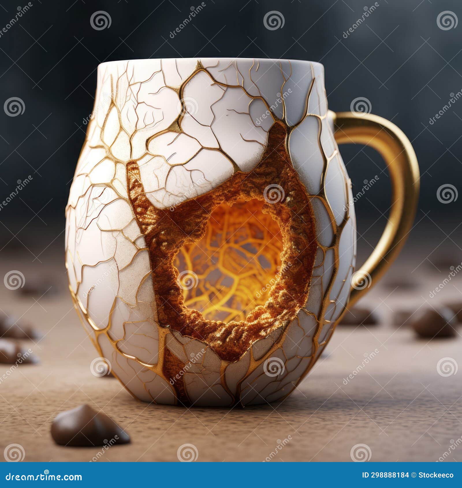 Cracked Mug in Unreal Engine 5 a Realistic and Detailed Rendering Stock ...