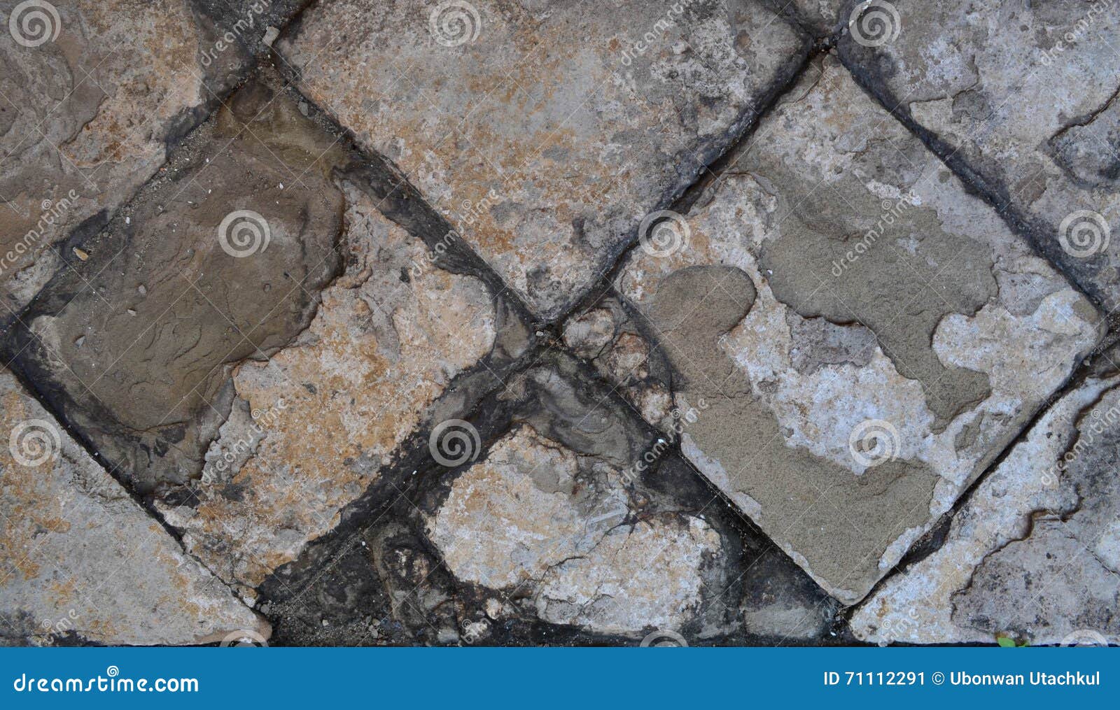 Cracked and Old Cement Footpath Stock Image - Image of gray, contrasts ...
