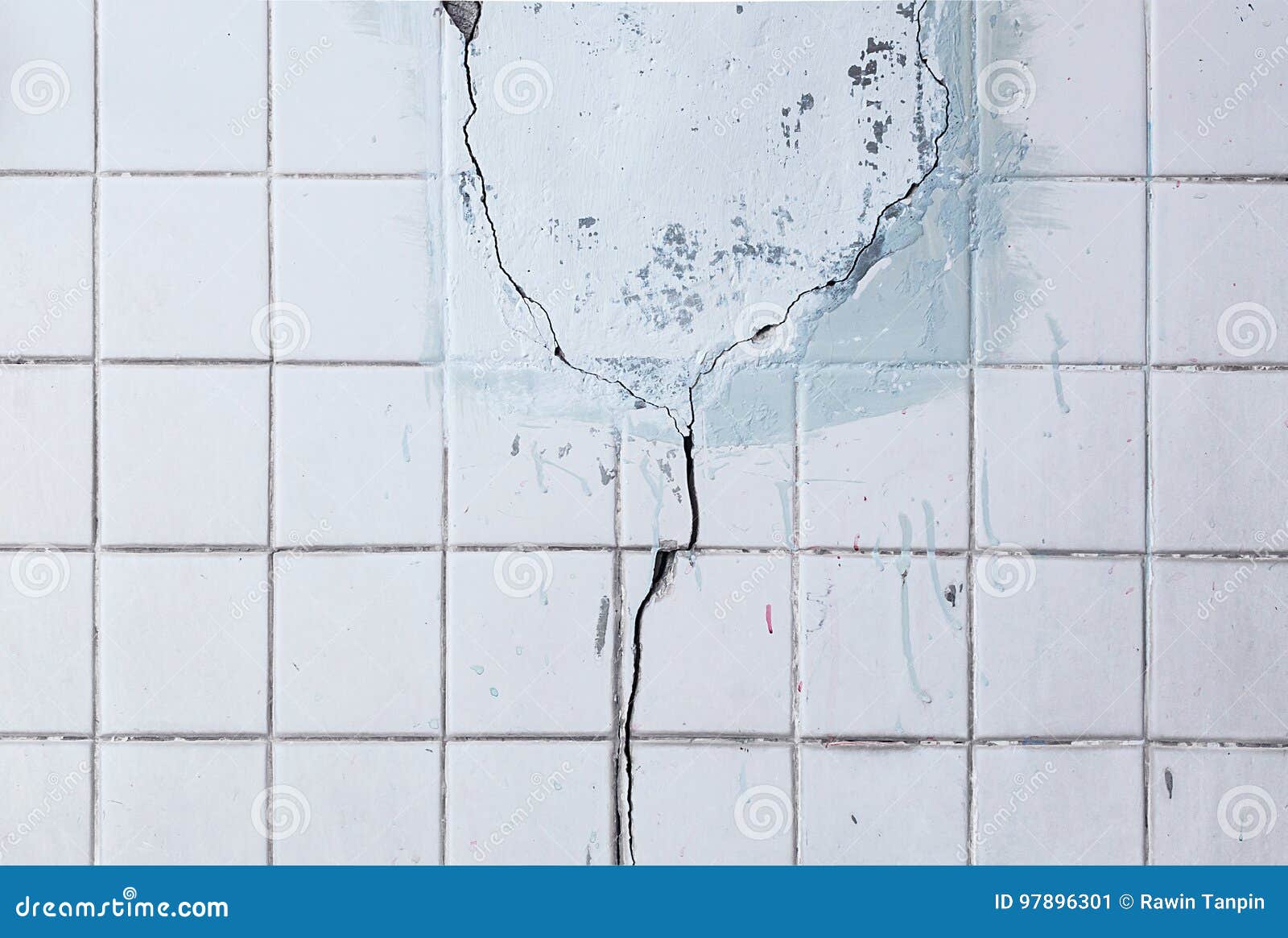 Cracked Old Grunge Ceramic Tile Wall Texture Stock Image - Image of ...