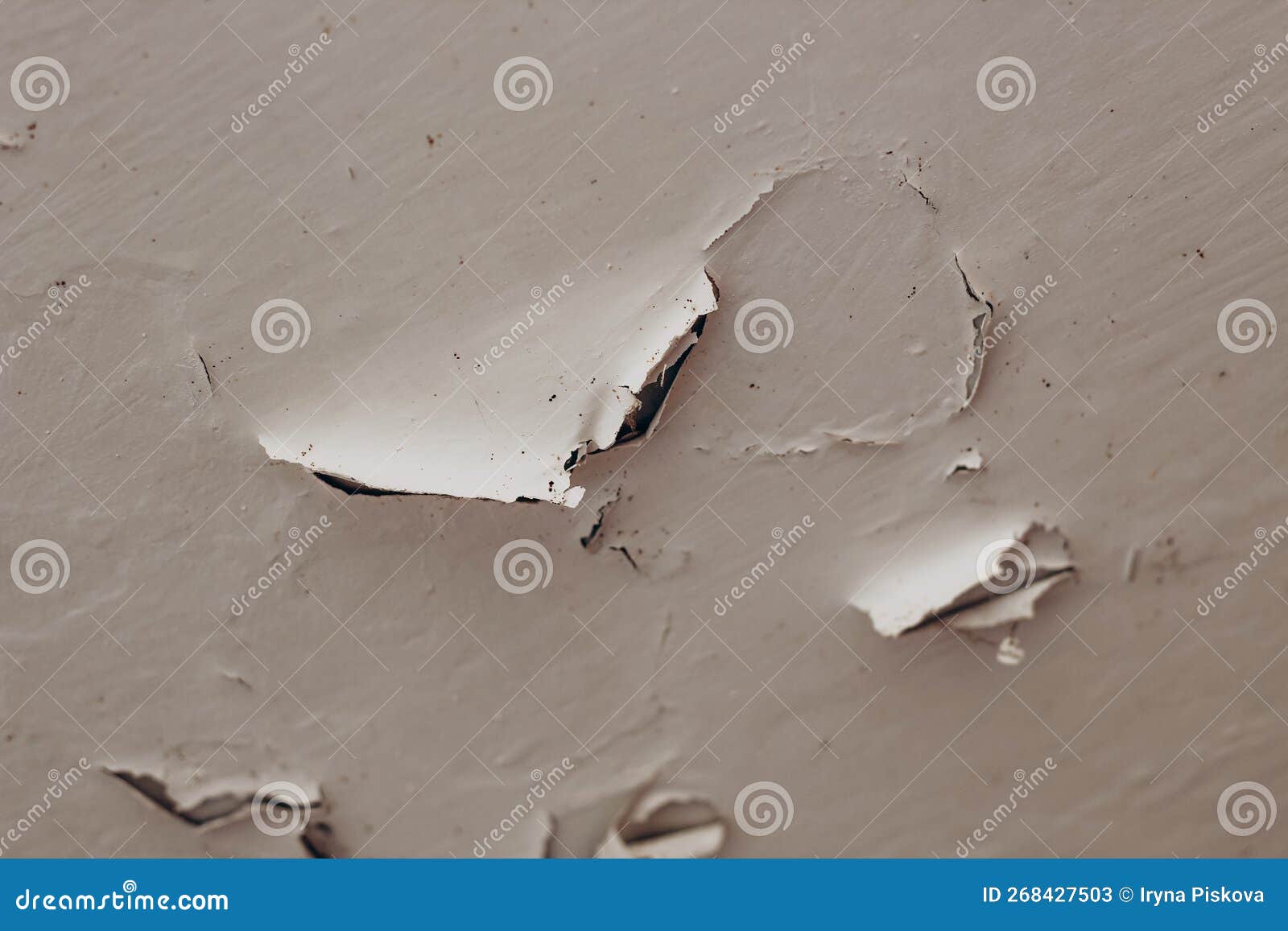 Cracked Old Plaster on the Ceiling Close-up. Stock Image - Image of ...