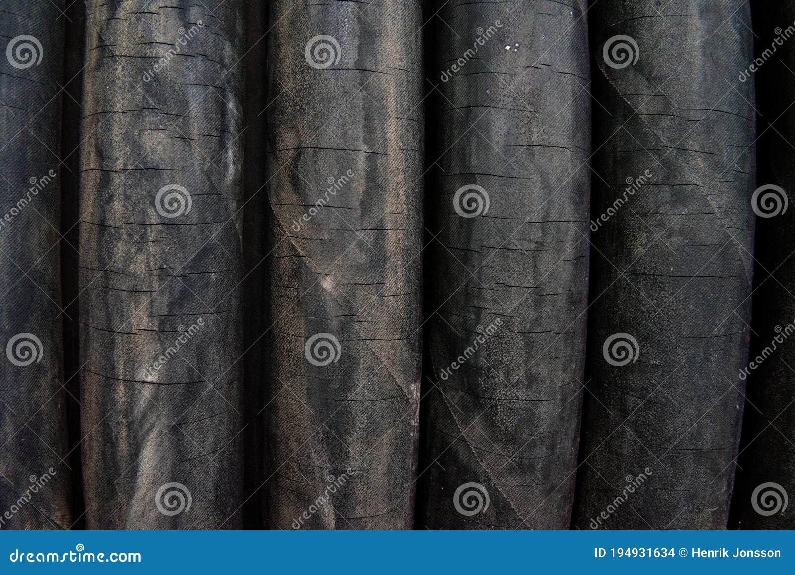 Cracked Old Rubber Hose in a Coil Stock Photo - Image of accessories ...