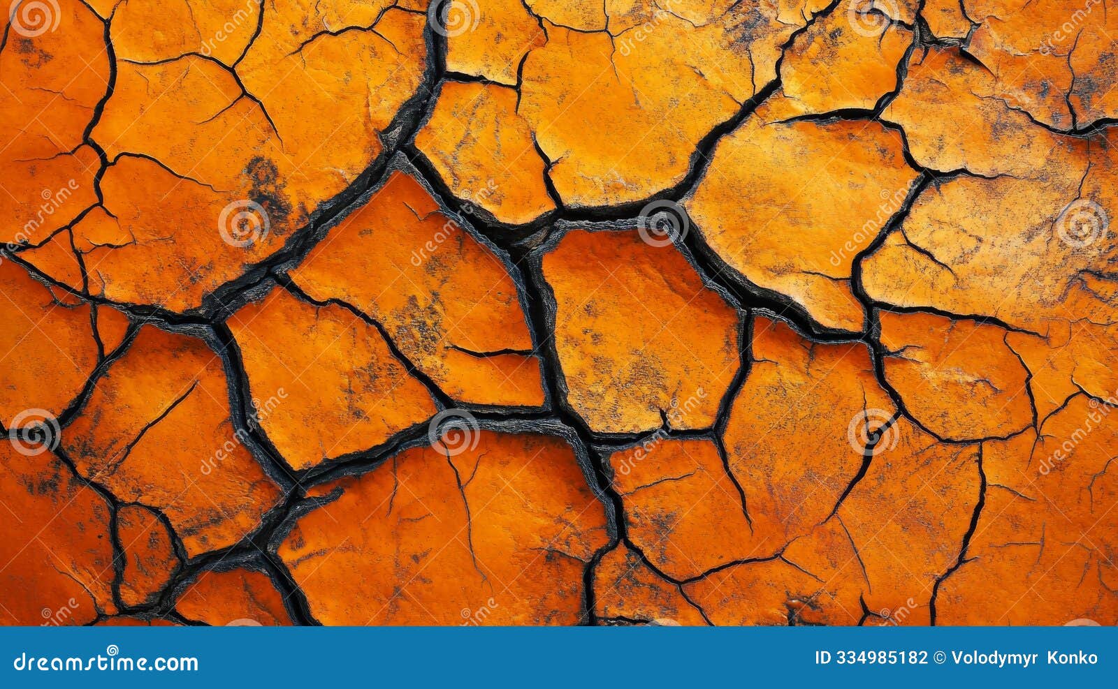 Cracked Orange Earth Texture, Abstract Pattern. Natural Landscape and ...