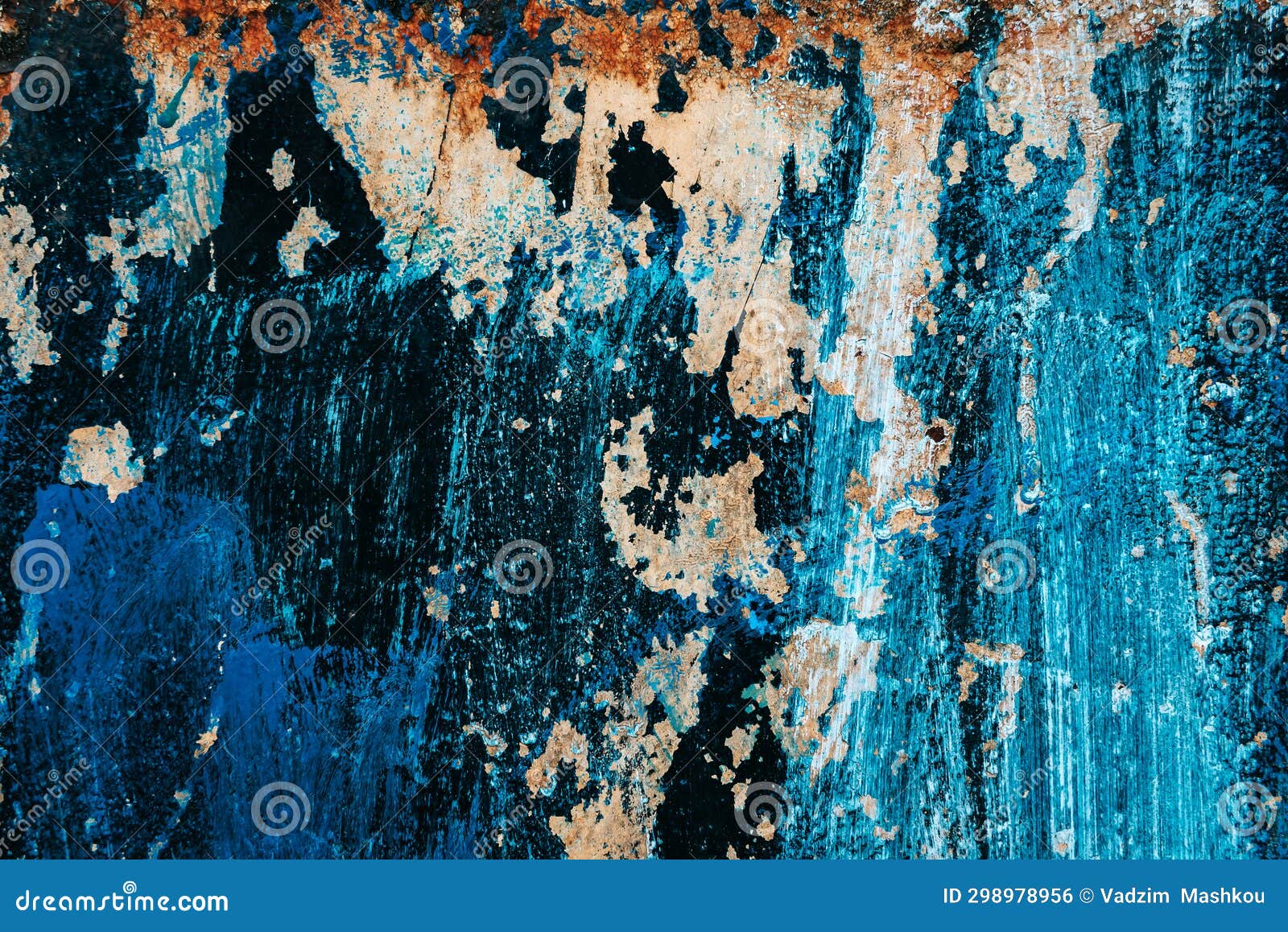 Cracked Paint on Metal Surface. Metal Texture with Rust Stock Photo ...