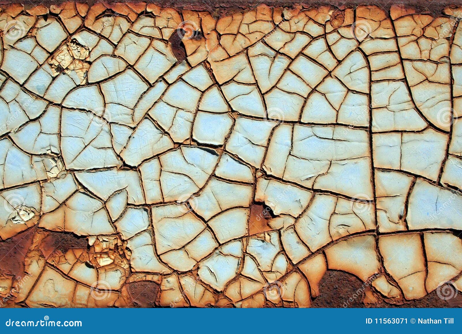Cracked Paint on Rusty Metal Stock Image - Image of horizontal, worn ...
