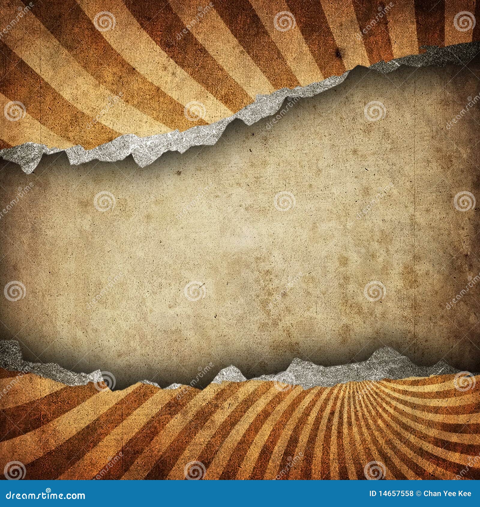 Cracked Paper with Retro Pattern Stock Illustration - Illustration of ...
