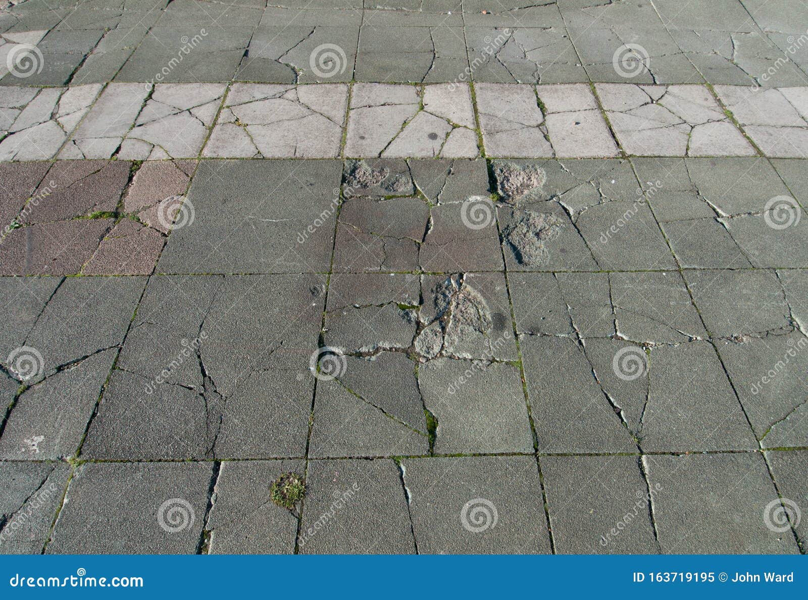 Cracked Paving Poor Maintenance Trip Hazard Stock Image - Image of ...