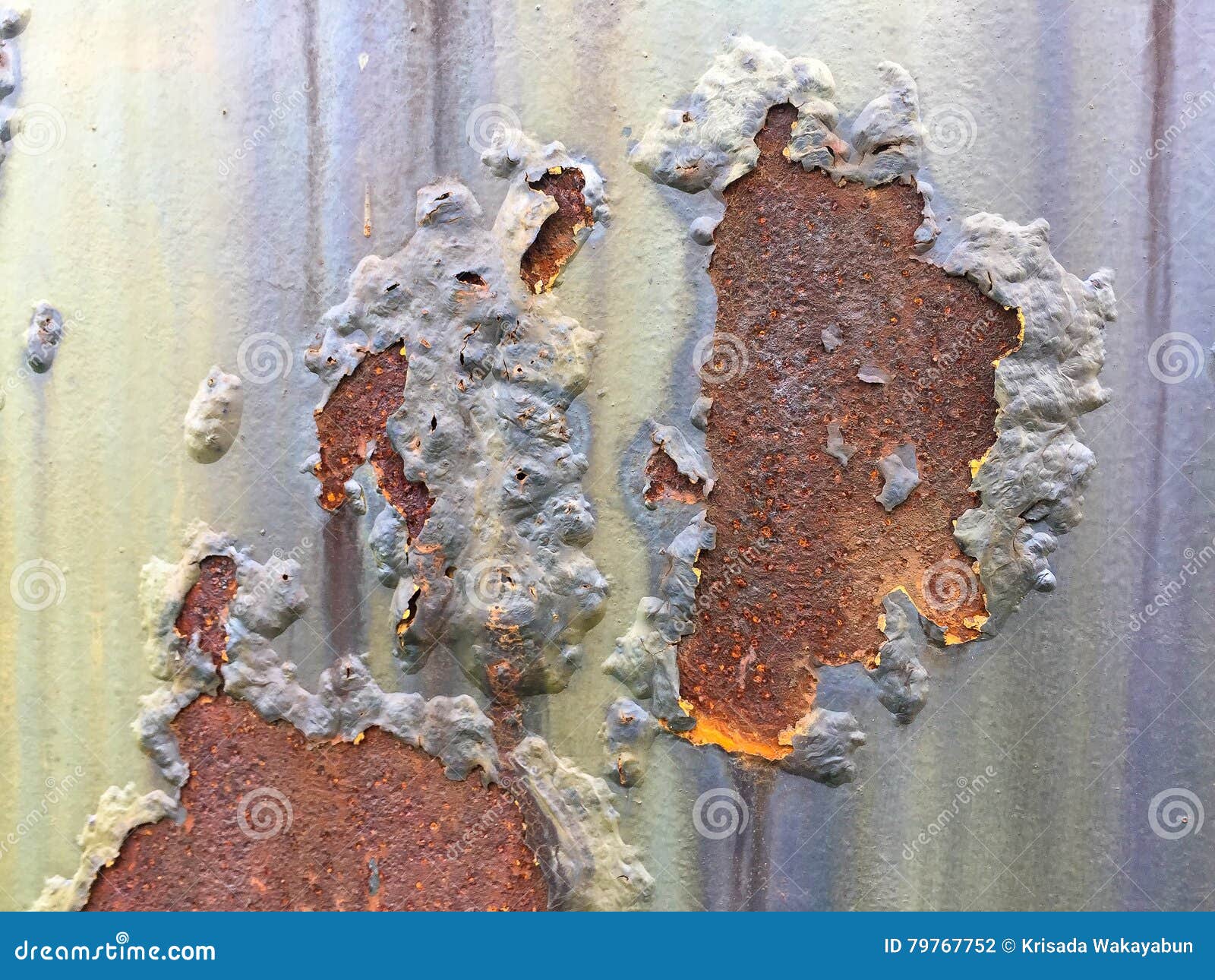 Cracked and Peeled Metal with Rust Texture Stock Photo - Image of ...