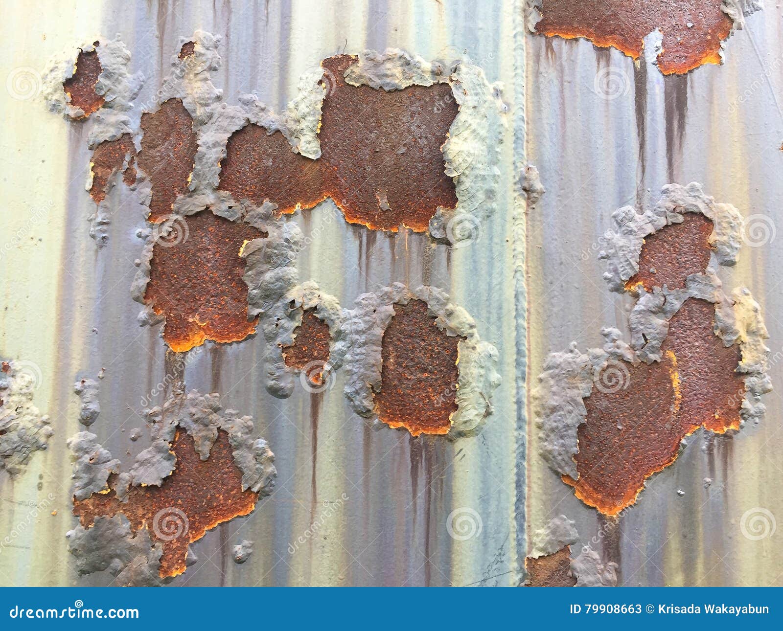 Cracked and Peeled Metal with Rust Texture Stock Image - Image of ...