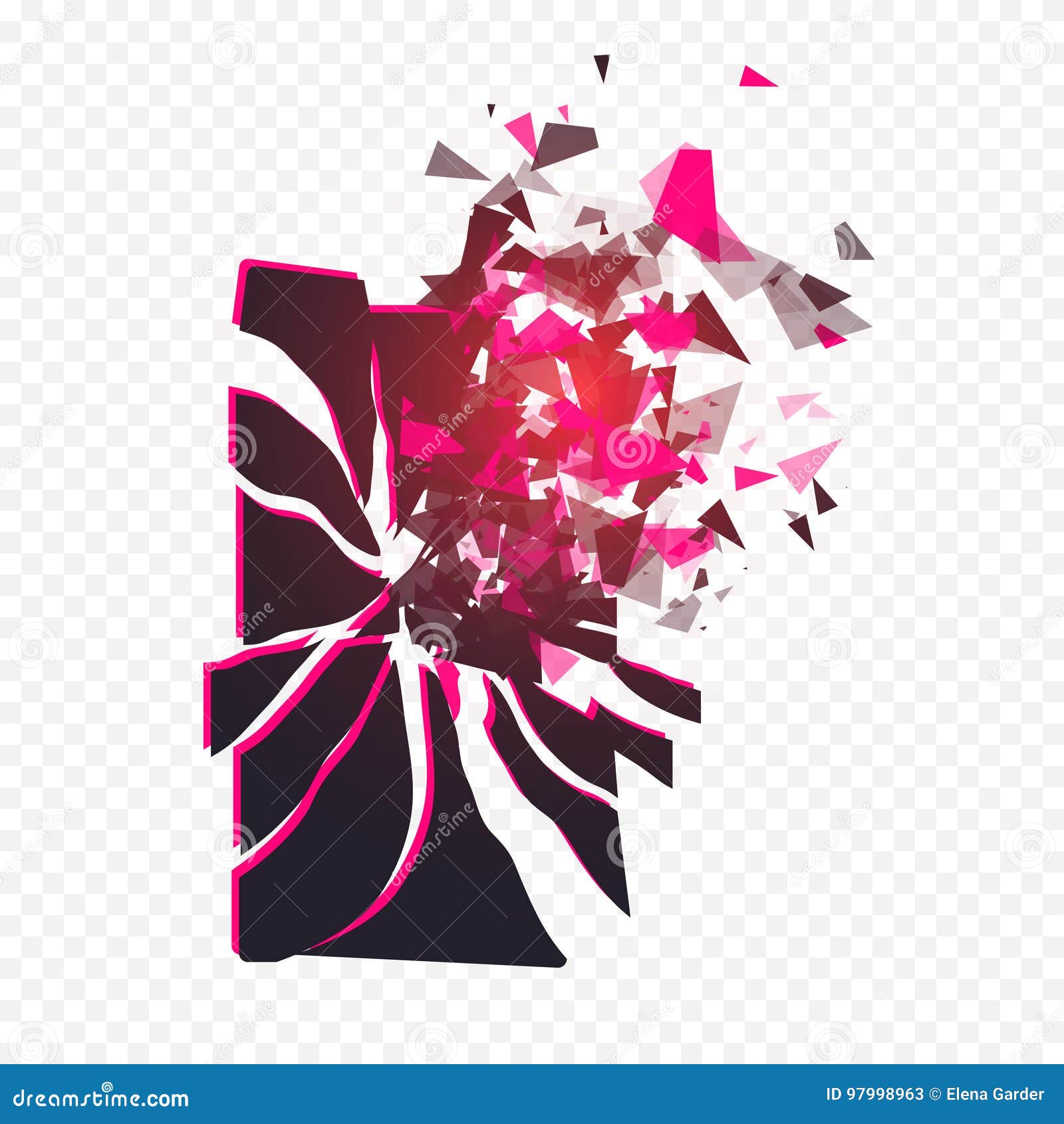 Cracked Phone Icon White Vector Illustration | CartoonDealer.com #96410724