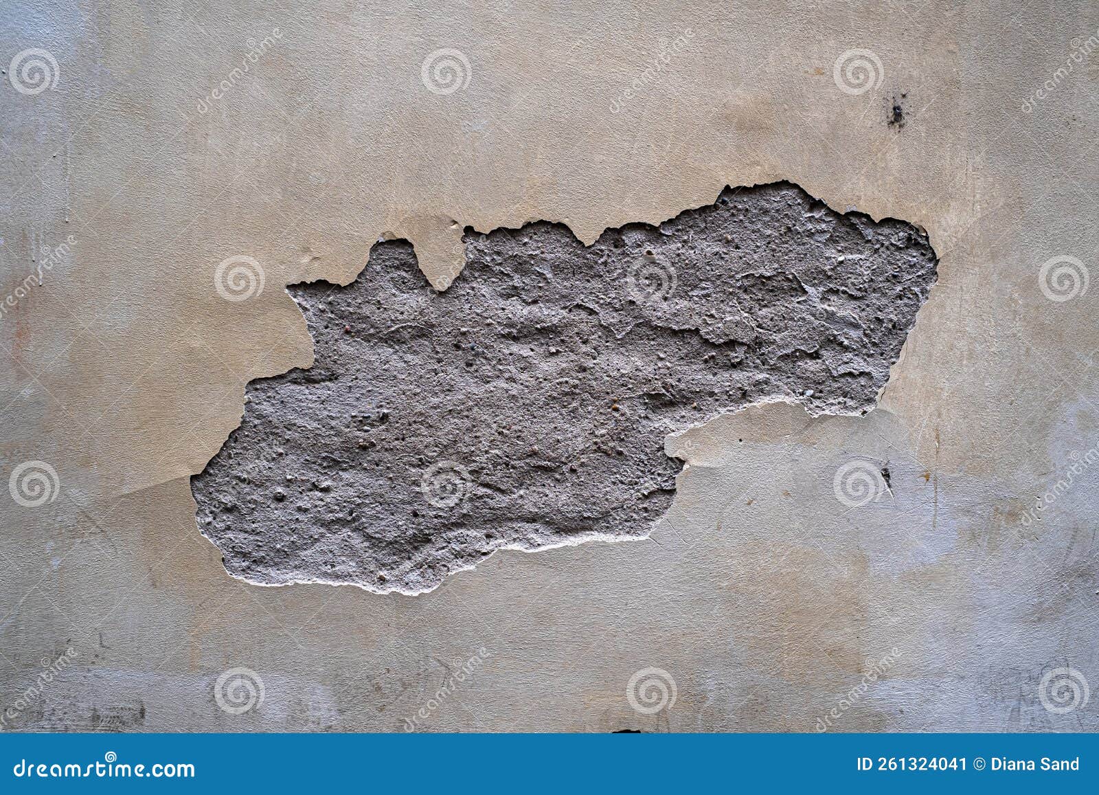 Cracked Plaster on the Old Wall. Stock Image - Image of structure ...