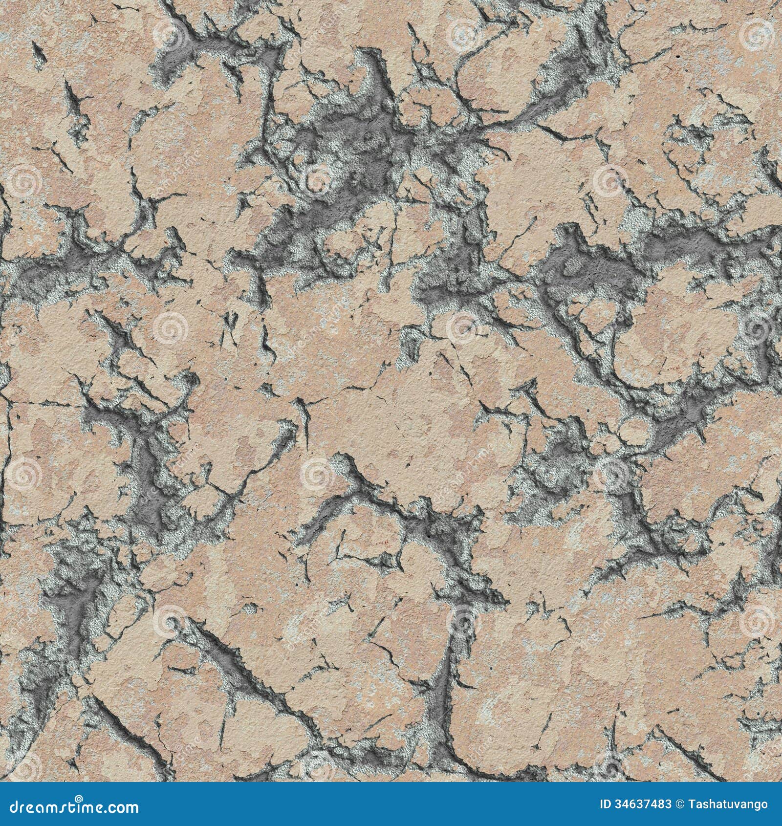 Cracked Plaster Wall. Seamless Tileable Texture. Royalty-Free Stock ...