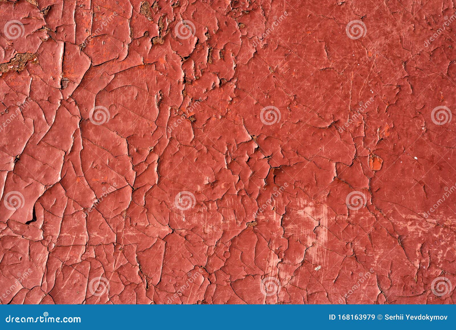 Cracked Red Paint with Rust. Seamless Old Texture Background Stock ...