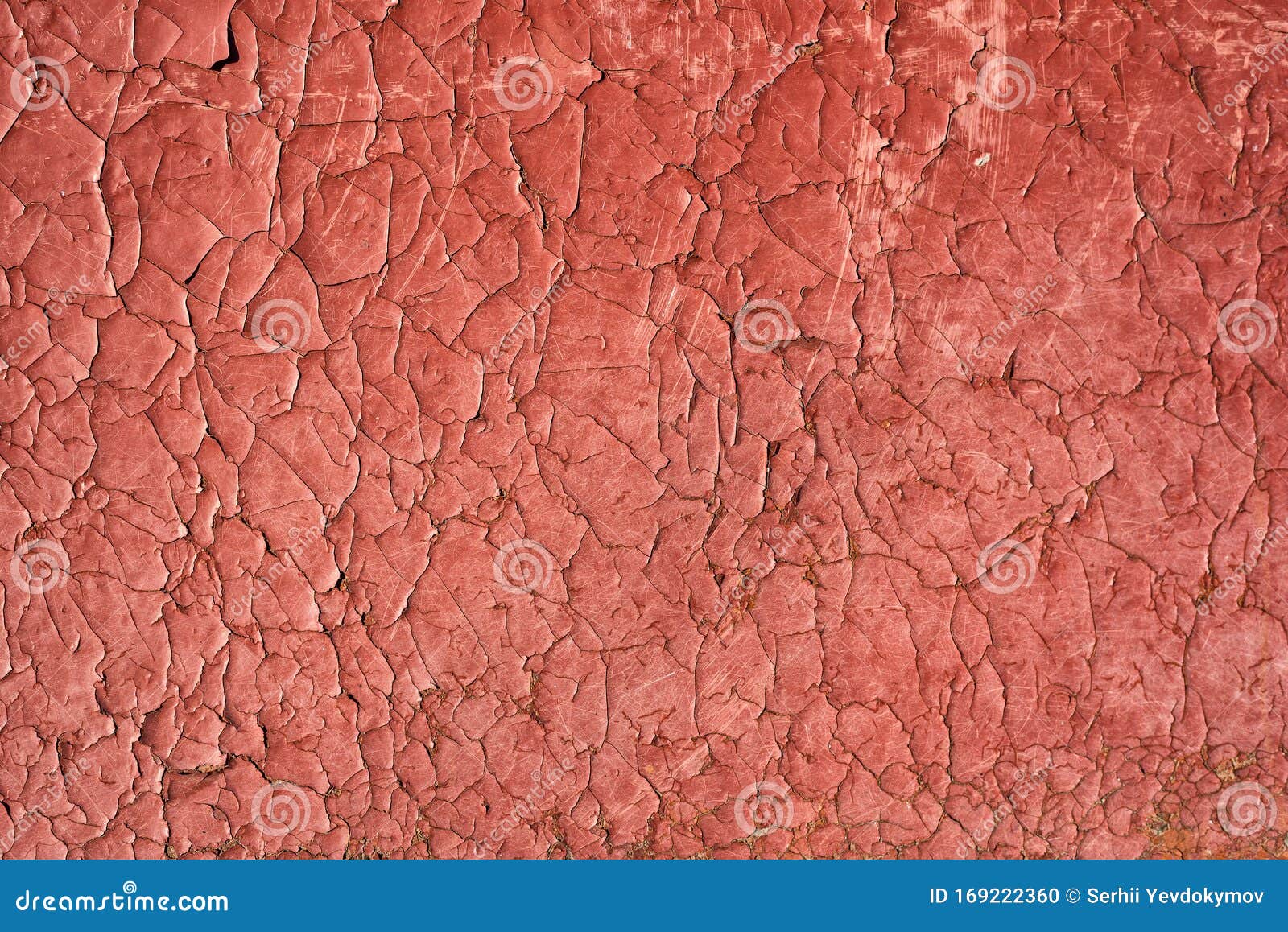 Cracked Red Paint with Rust. Seamless Old Texture Background Stock ...