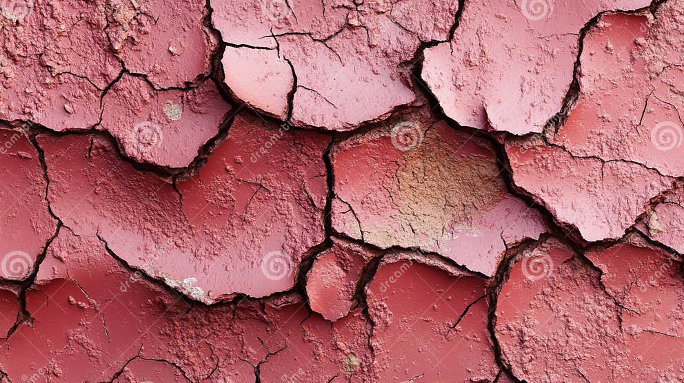Cracked Red Painted Surface Texture Detail Stock Illustration ...