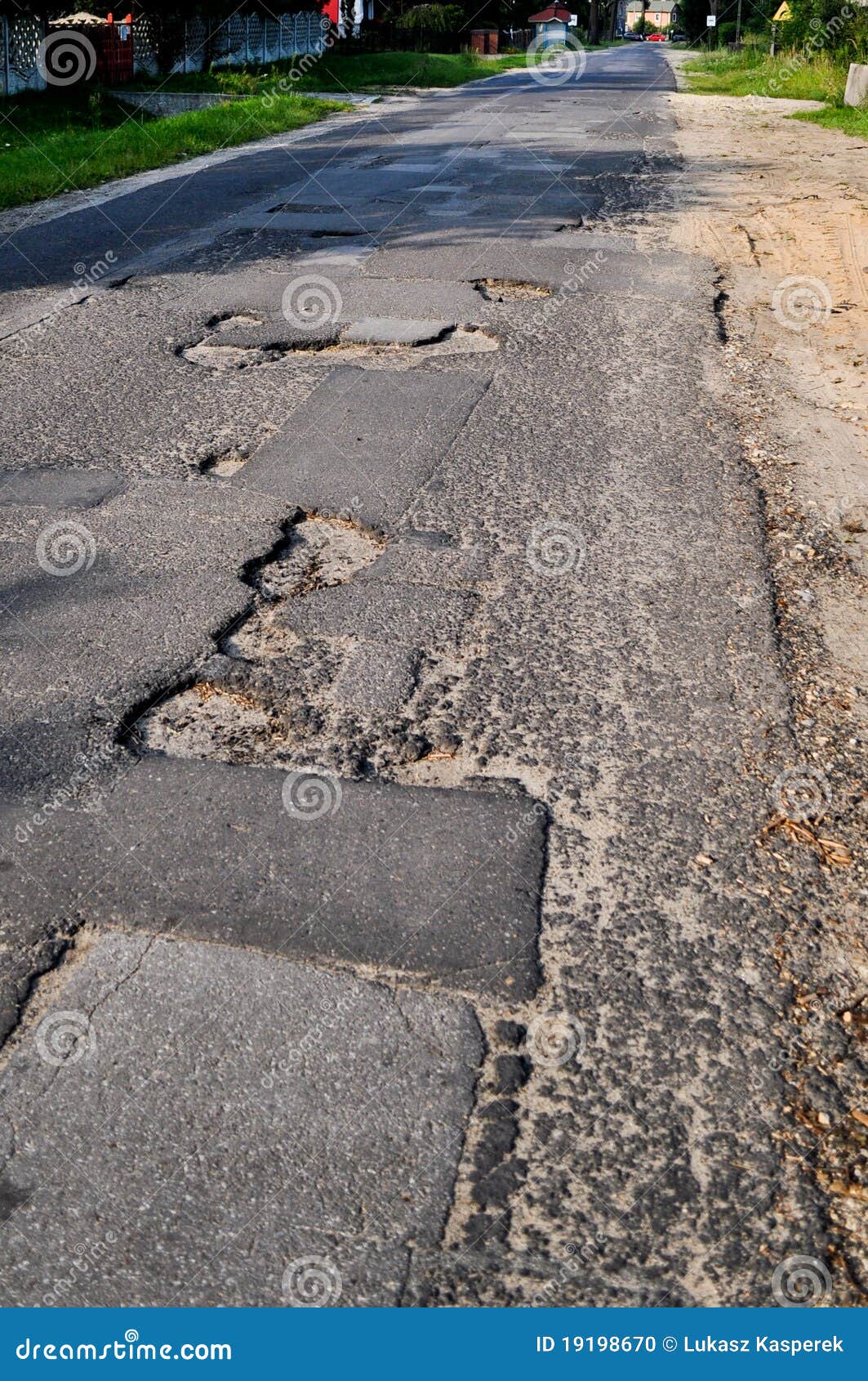 Cracked road stock photo. Image of cracked, damage, holes - 19198670