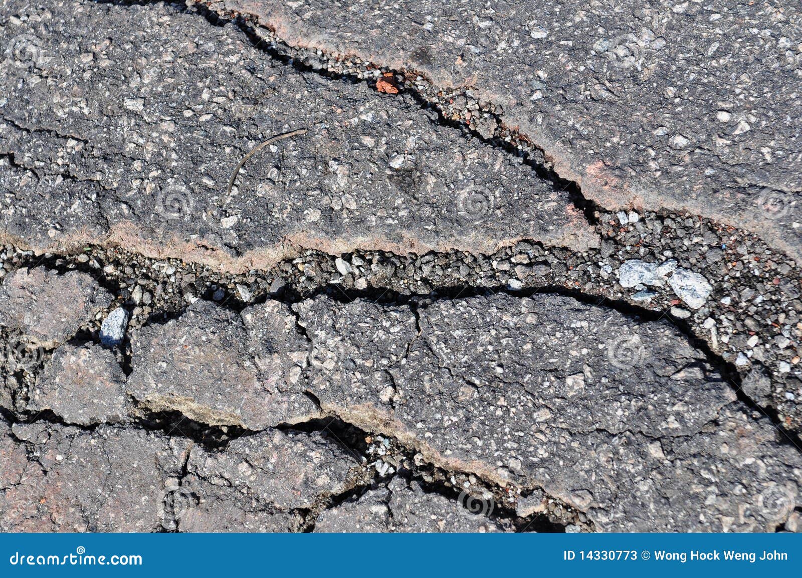 Cracked road surface stock image. Image of lines, rock - 14330773