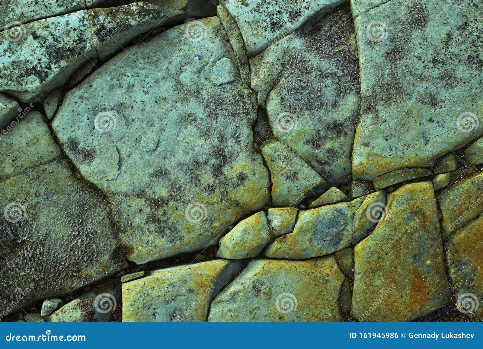 Cracked Rock on the Coast by the Sea Stock Photo - Image of cracks ...