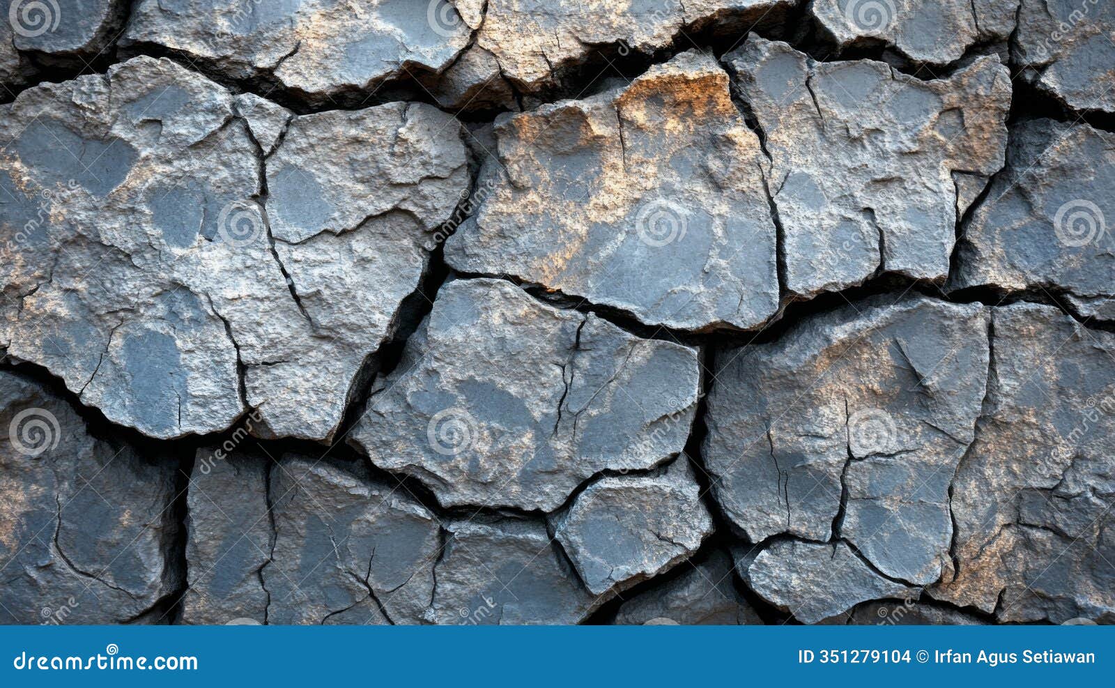 Cracked Rock Surface Showing Texture and Deep Fissures Stock ...