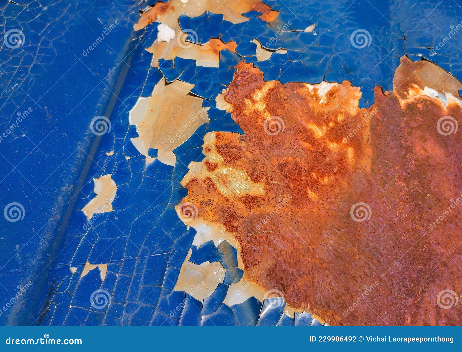 Cracked Rust Marks on the Paint of the Car Body Stock Photo - Image of ...