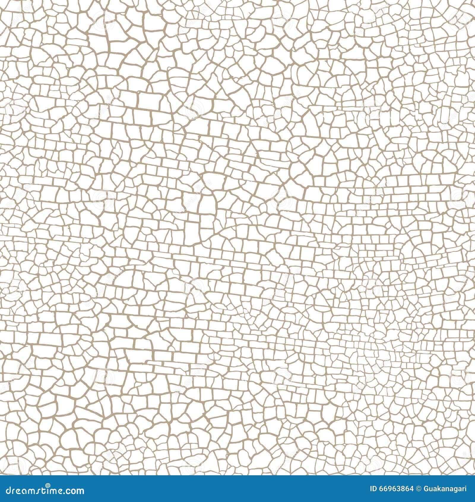 Cracked Seamless Pattern Vector Texture On White Background Stock