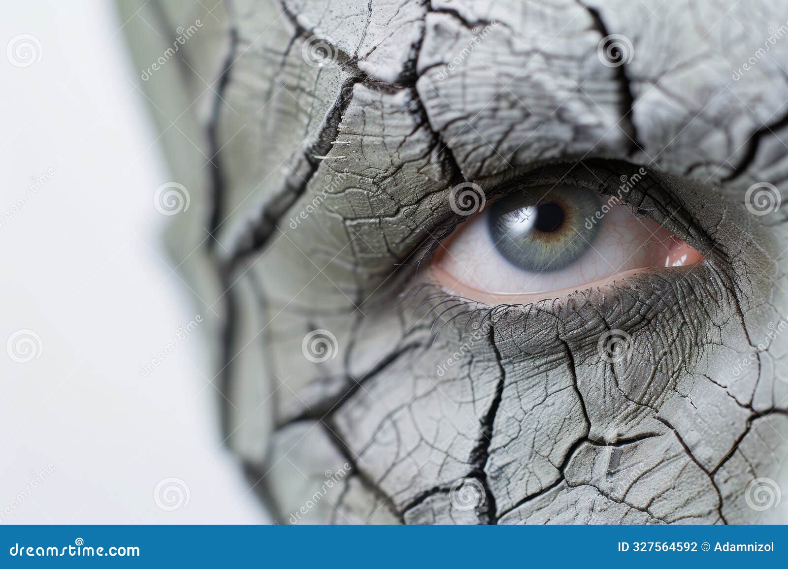 Cracked Skin Texture with Eye Stock Illustration - Illustration of ...