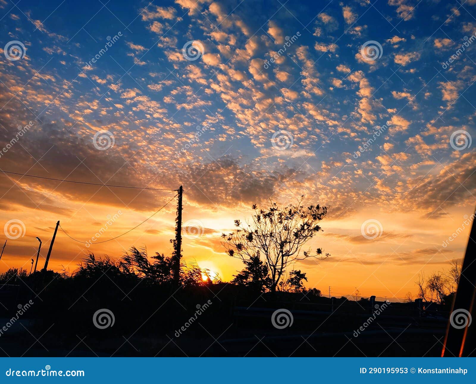 Cracked sky on sunset time stock image. Image of cracked - 290195953