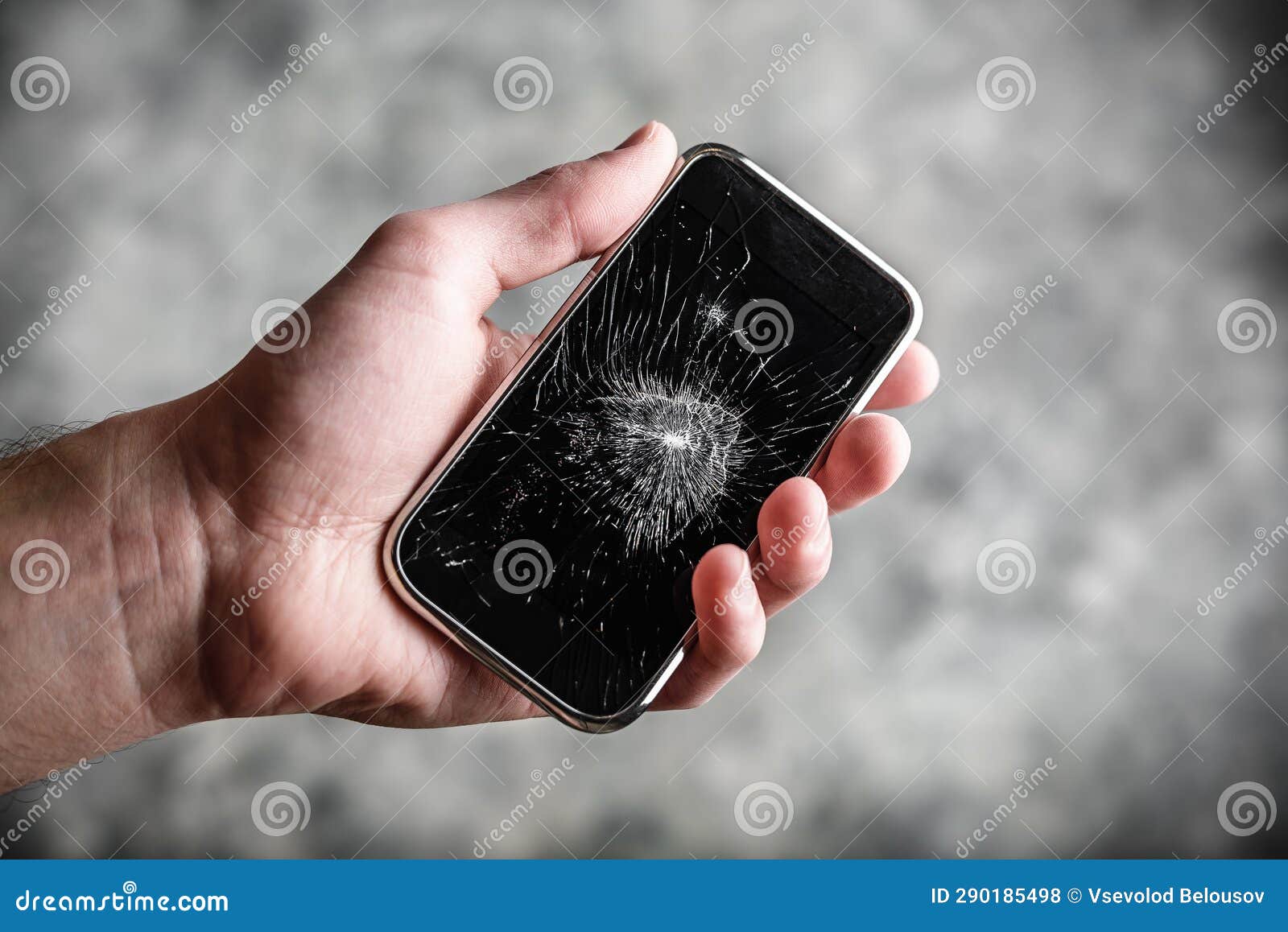Cracked smart phone stock photo. Image of mishap, fall - 290185498