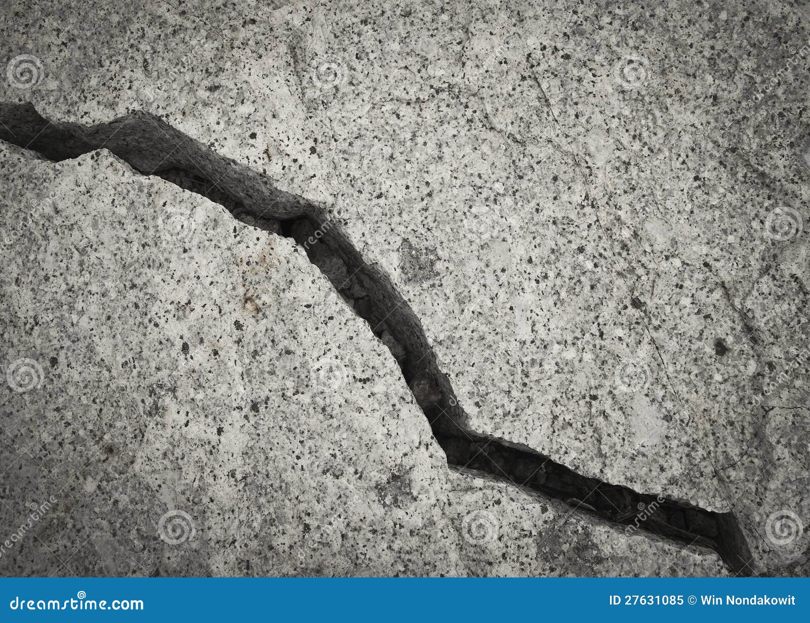 Cracked stone stock image. Image of split, cement, damage - 27631085