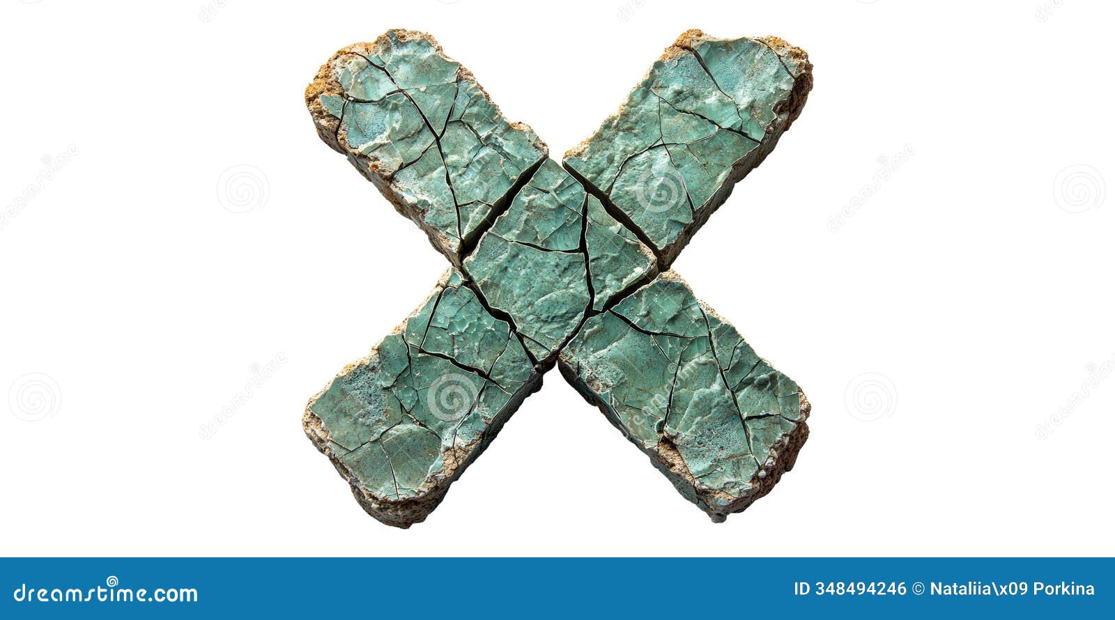 Cracked Stone Texture X Symbol Isolated on Transparent Background Stock ...