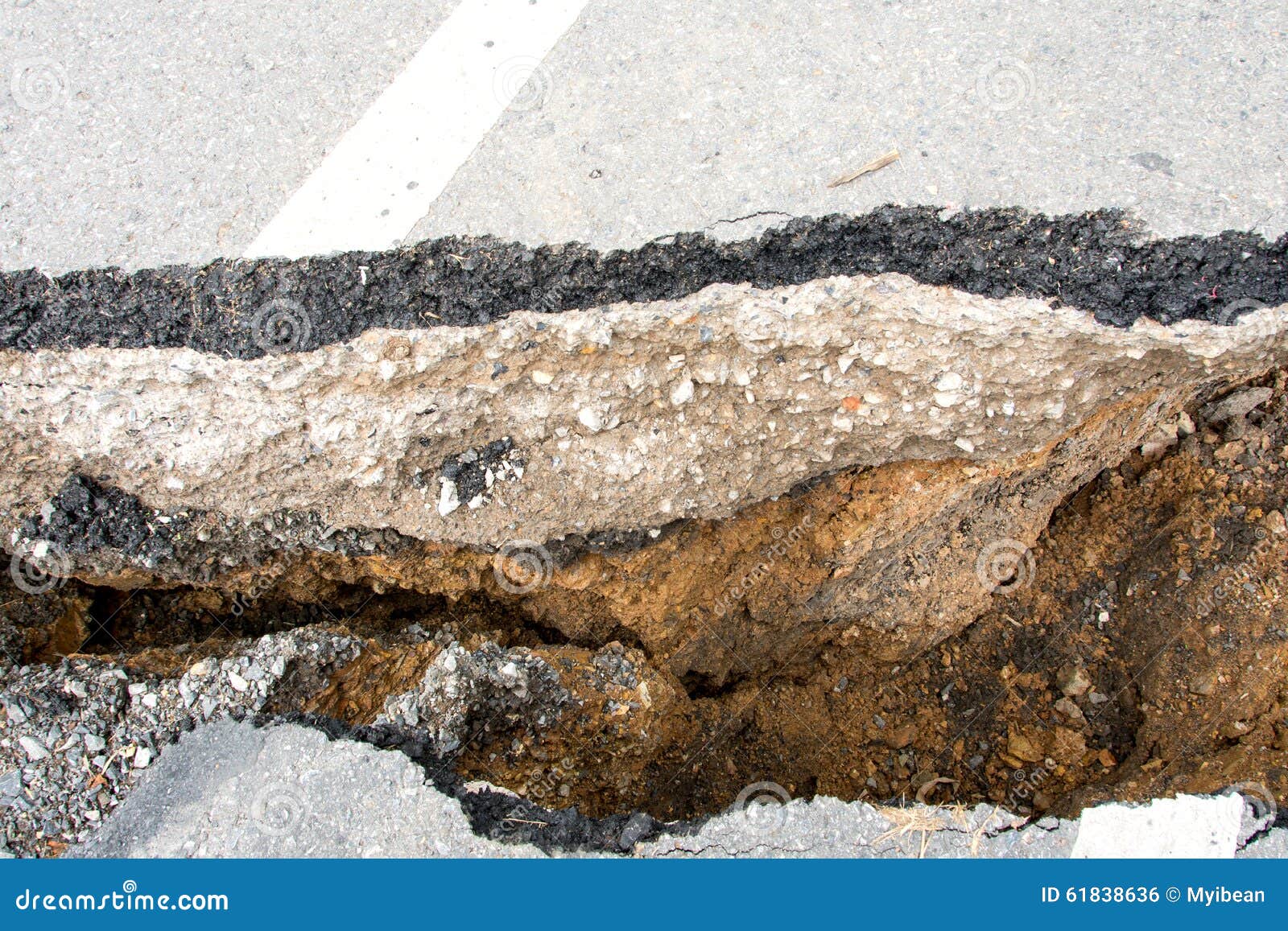 Cracked Surface of an Asphalt Road Stock Photo - Image of cleft ...