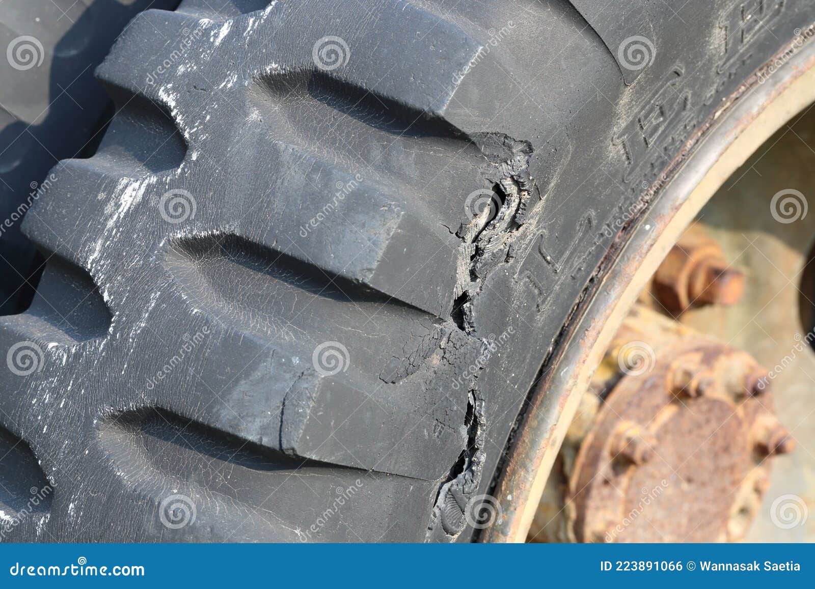Cracked tractor tires stock photo. Image of tire, tires - 223891066