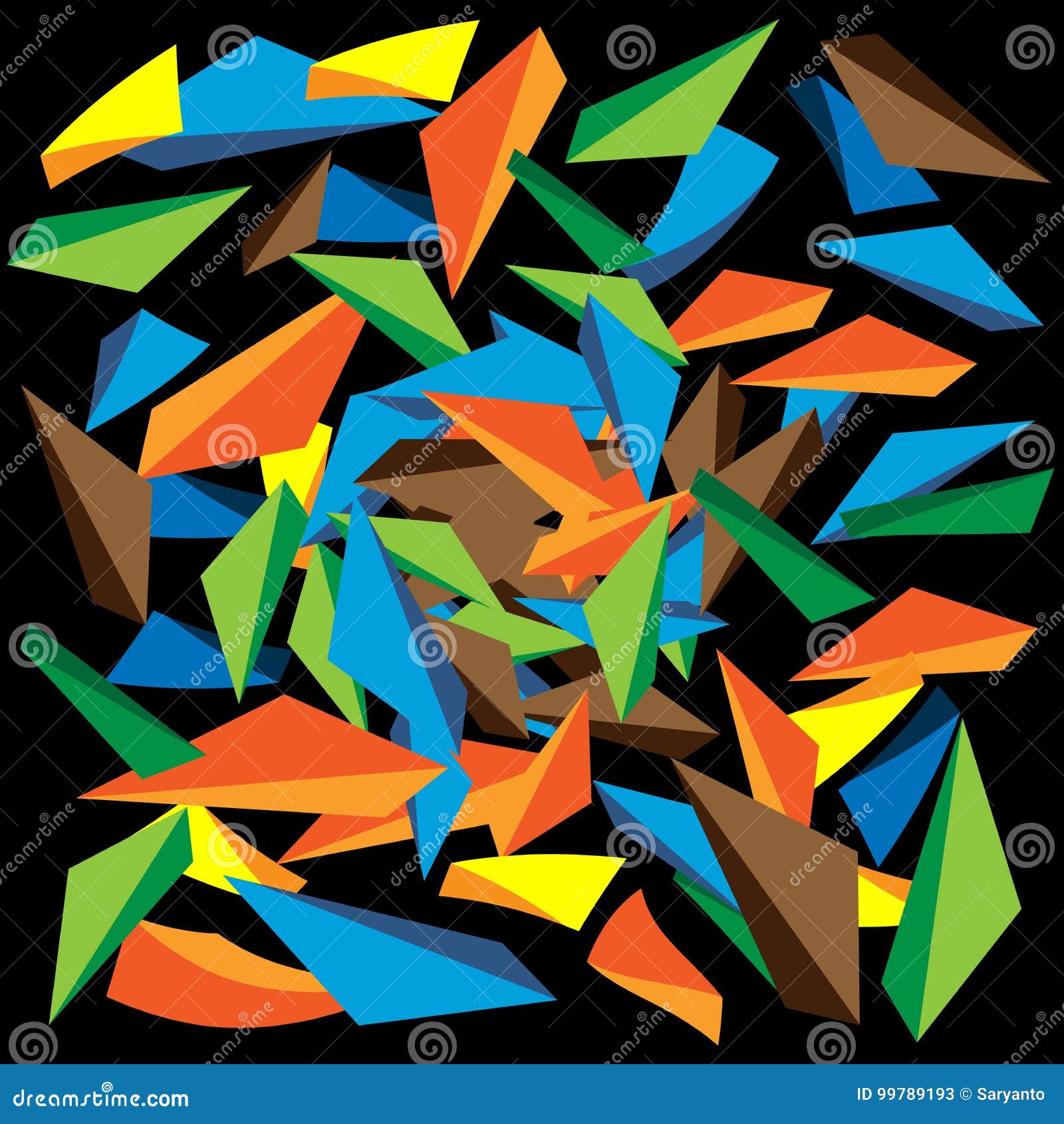 Cracked triangle stock vector. Illustration of shards - 99789193