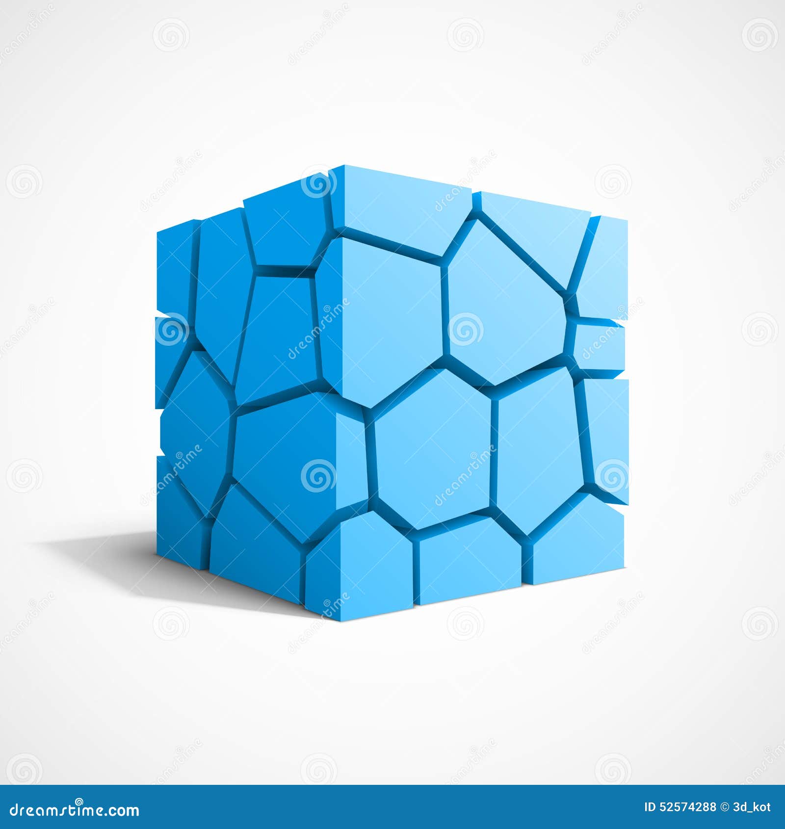Blue Cube Royalty-Free Stock Image | CartoonDealer.com #22214560
