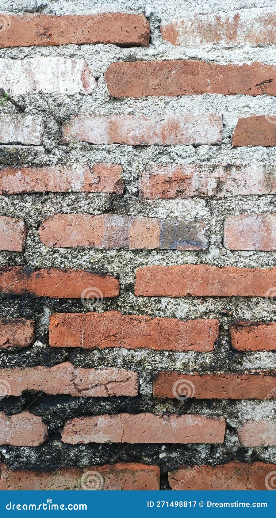 Cracked wall potrait stock image. Image of cobblestone - 271498817