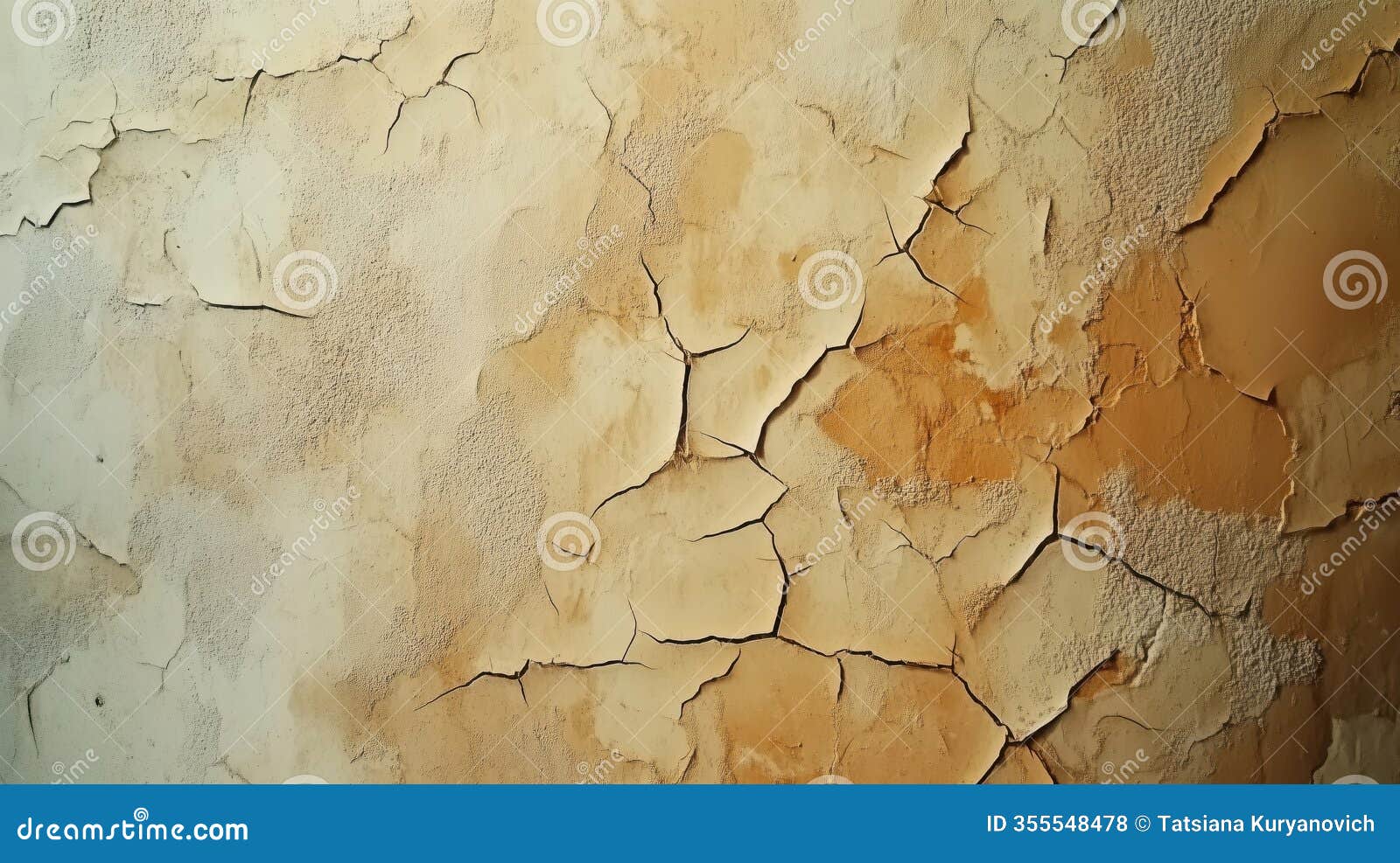 Cracked Wall Texture with Peeling Paint and Discoloration Stock Photo ...