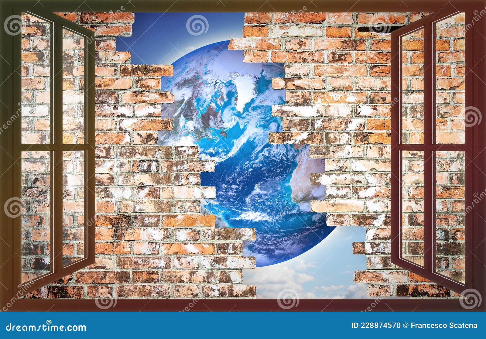 Through a Cracked Wall You Can See the World - Freedom Concept Image ...