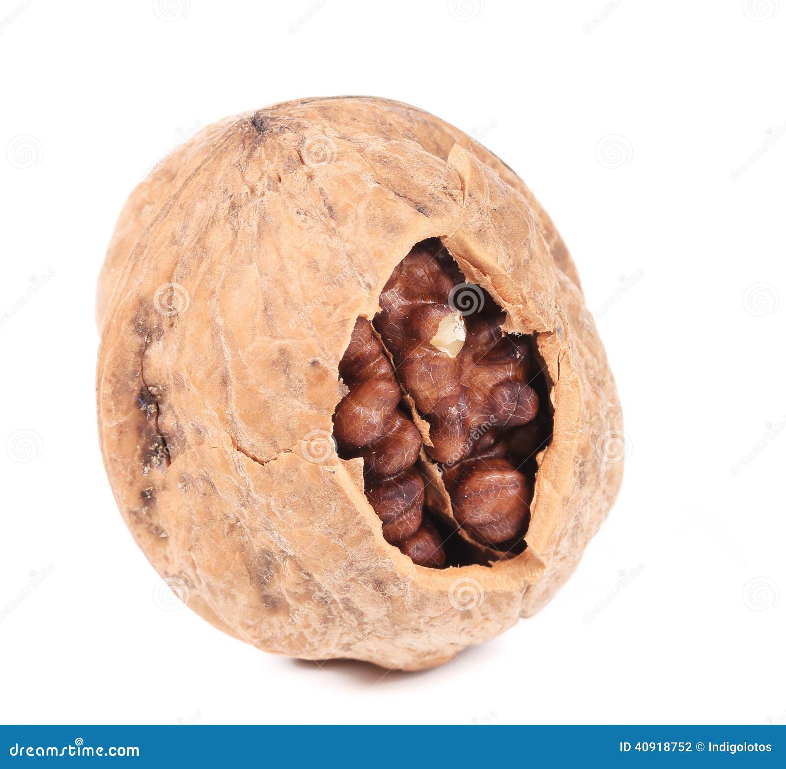 Cracked walnut. stock photo. Image of shell, peels, healthy - 40918752