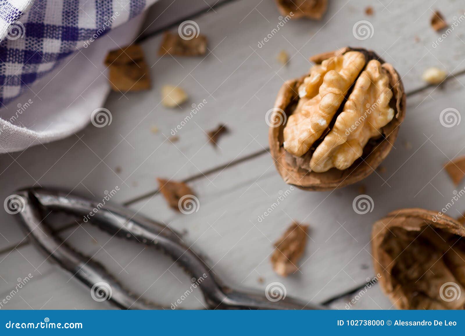 Cracked Walnut stock photo. Image of table, food, brown - 102738000