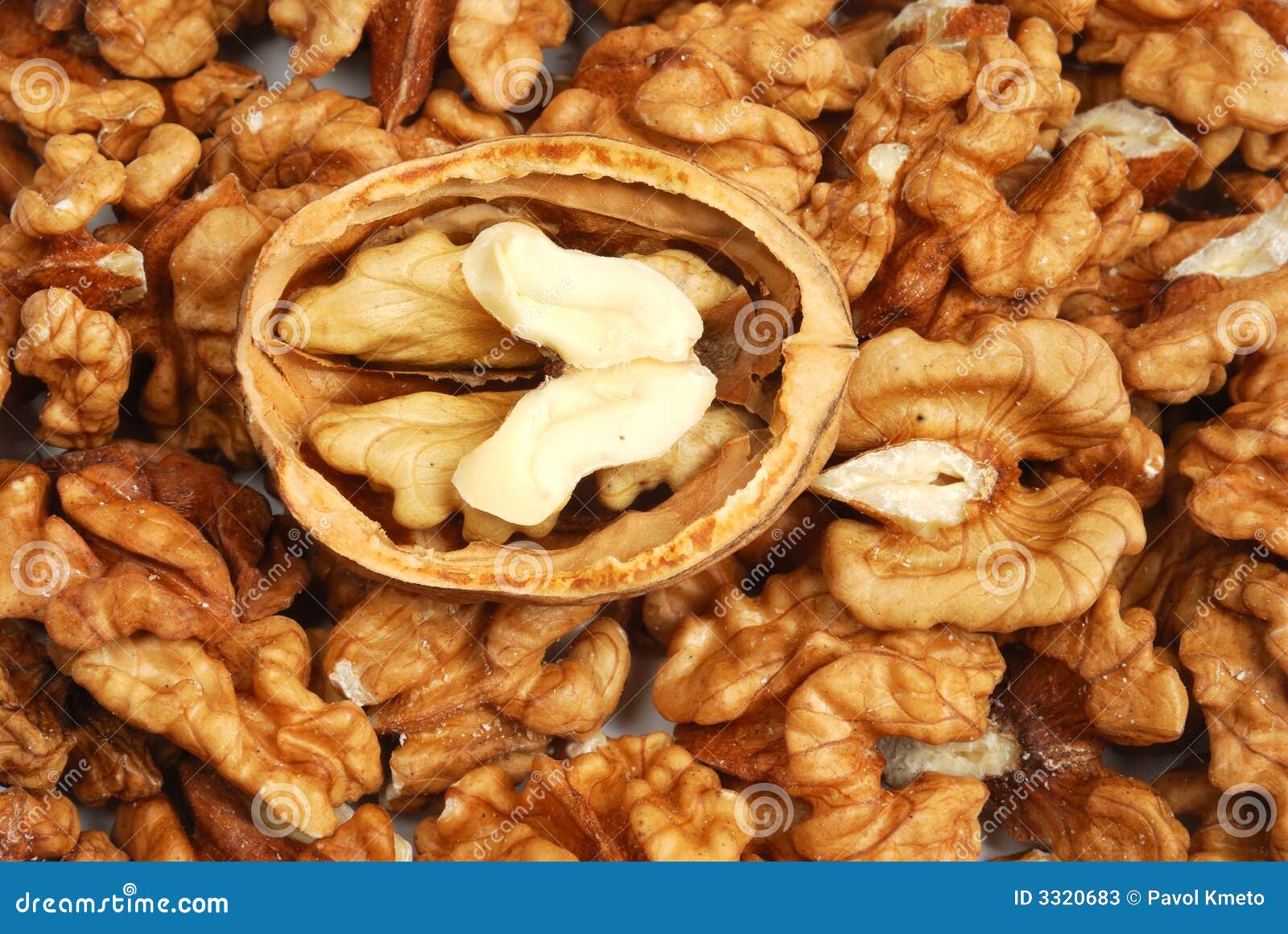 Cracked Walnuts Picture. Image: 3320683