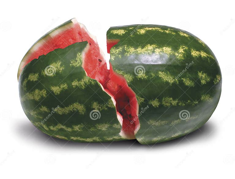Cracked watermelon stock photo. Image of accident, fruit - 90476