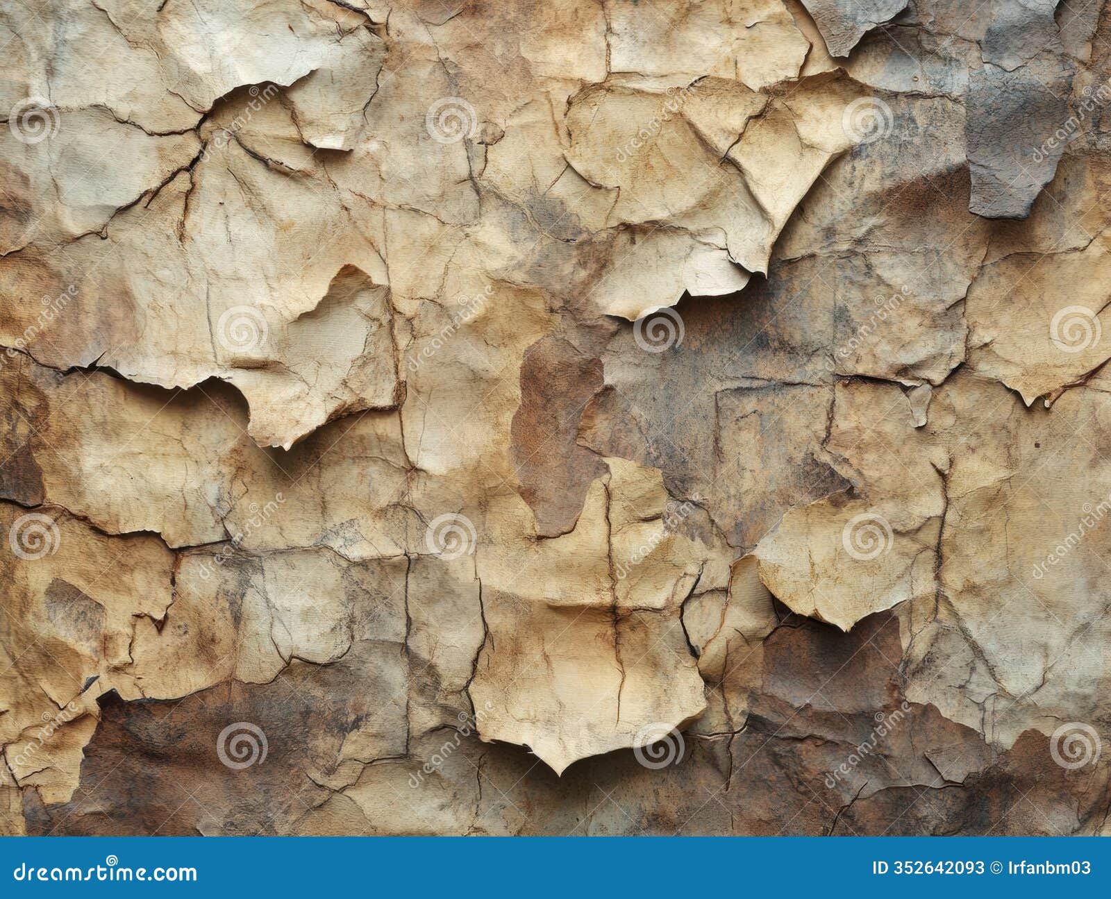Cracked and Weathered Paper Texture - a Story of Time and Decay Stock ...