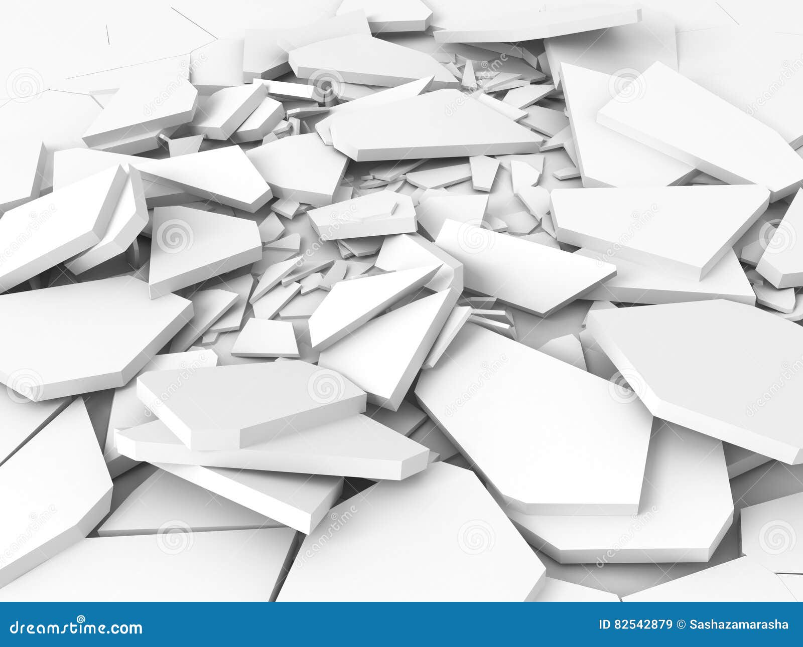 Cracked White Damage Ground Surface Stock Illustration - Illustration ...