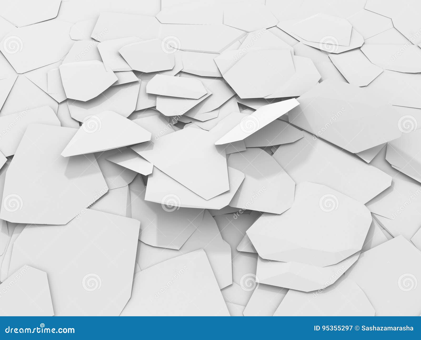 Cracked White Damage Ground Surface Stock Illustration - Illustration ...