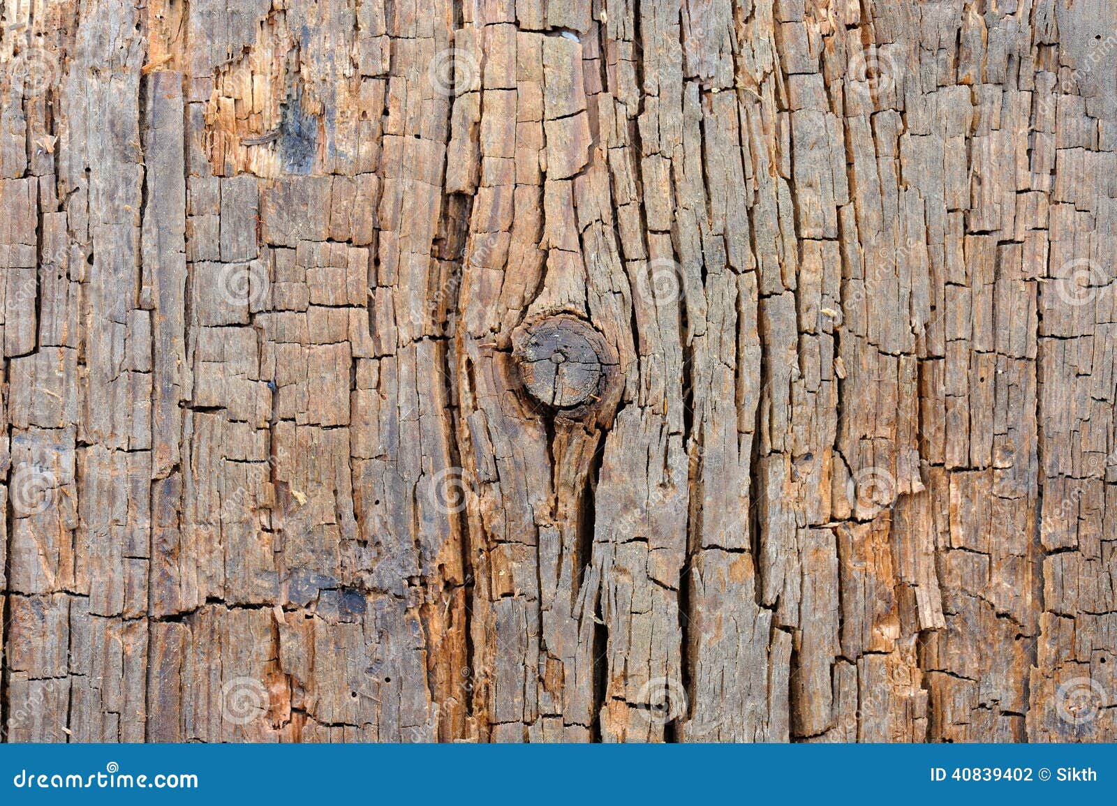 Old Cracked Wood Beam Background. Wood Texture. Royalty-Free Stock ...