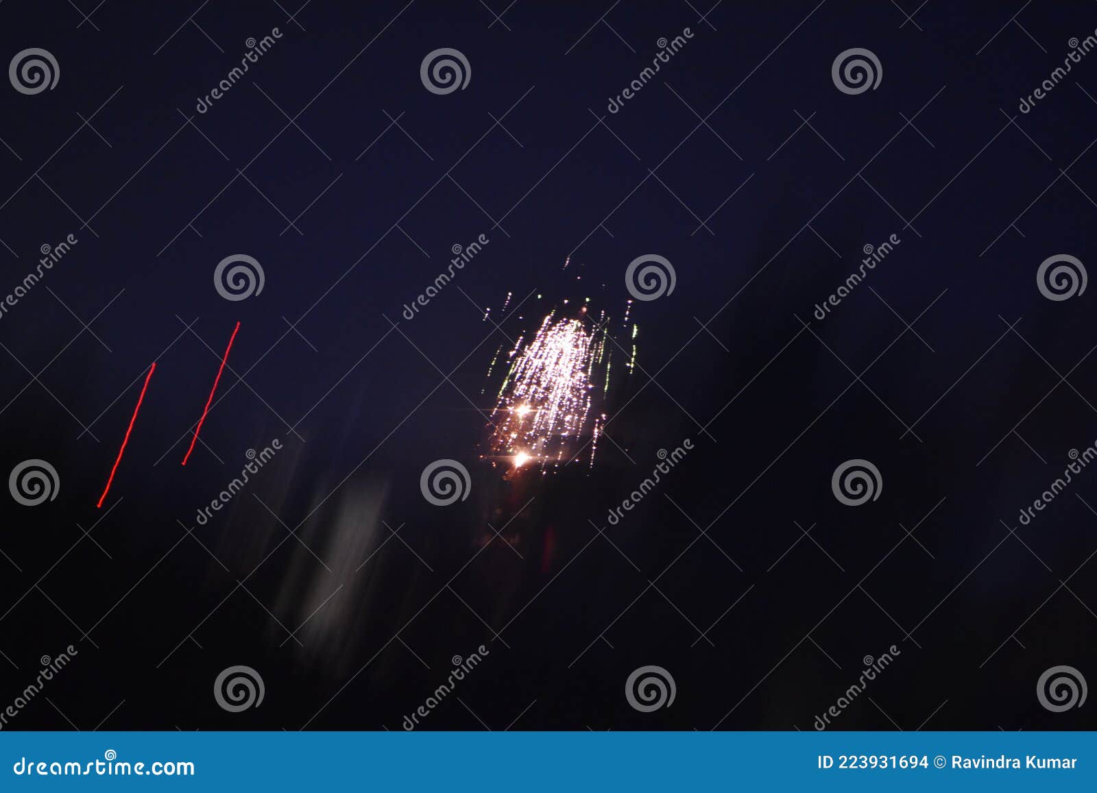 A Cracker Blast Sparkling in the Night Stock Photo - Image of cracker ...